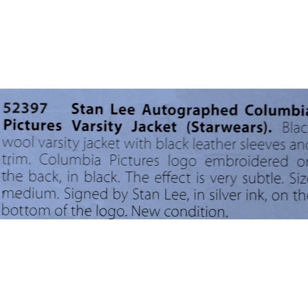 Stan Lee Personally Owned Worn And Signed Jacket - Gem